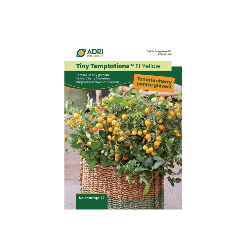 Seminte de Rosii Cherry Galbene, Cultivare la Ghiveci, 12 Seminte ...