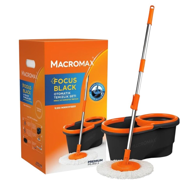 Mop Rotativ + Galeata Macromax Force Black Edition Oferta Pret - Trada.ro