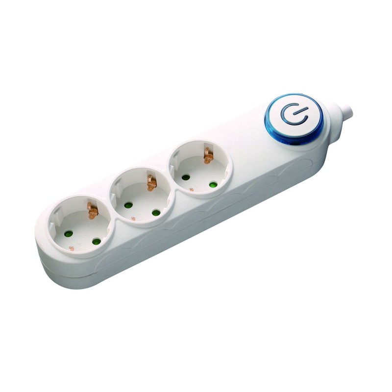 Prelungitor Electric cu Intrerupator, 3 Prize, Sectiune Cablu 3 x 1 ...
