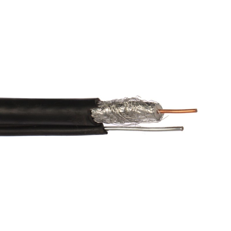 Cablu Coaxial RG6 cu Sufa, 75R, Autoportant, Fire Otel Cuprat, Ecranat ...