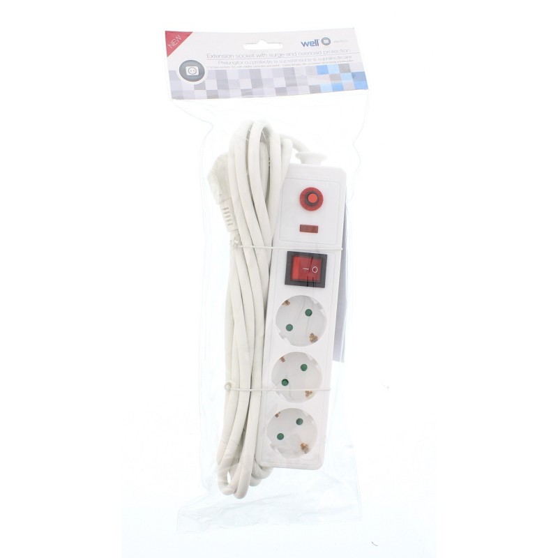 Prelungitor Electric cu Protectie, 3 Prize, Sectiune Cablu 3 x 1.5mm2 ...