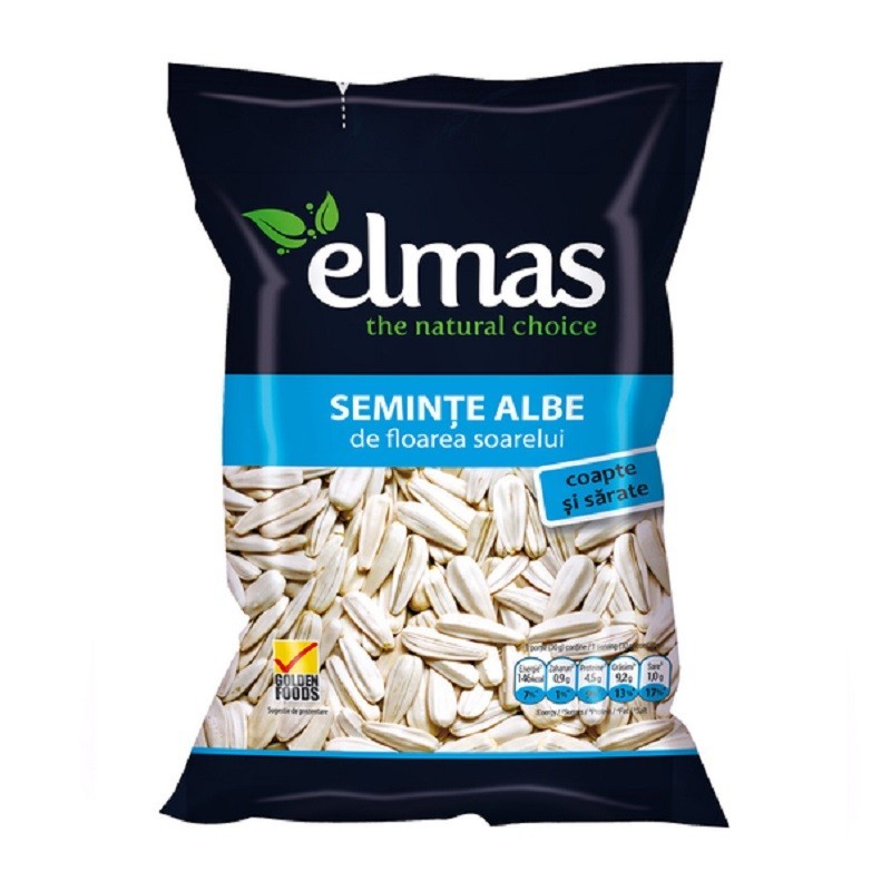 Seminte de Floarea Soarelui Albe Coapte cu Sare, Elmas, 200 g Oferta ...
