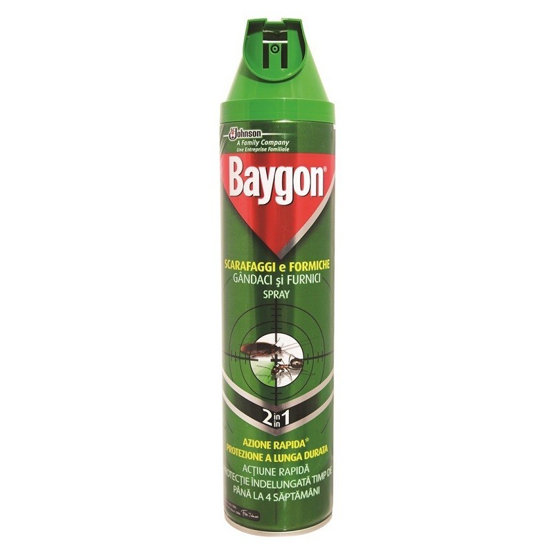 Spray Insecticid Baygon Gandaci si Furnici 2 in 1, 400 ml Oferta Pret ...