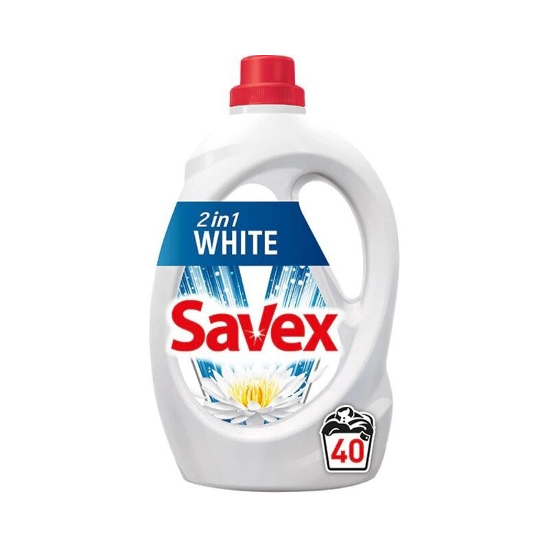 Detergent Lichid Savex 2 in 1 White, 40 Spalari, 2.2 l Oferta Pret ...