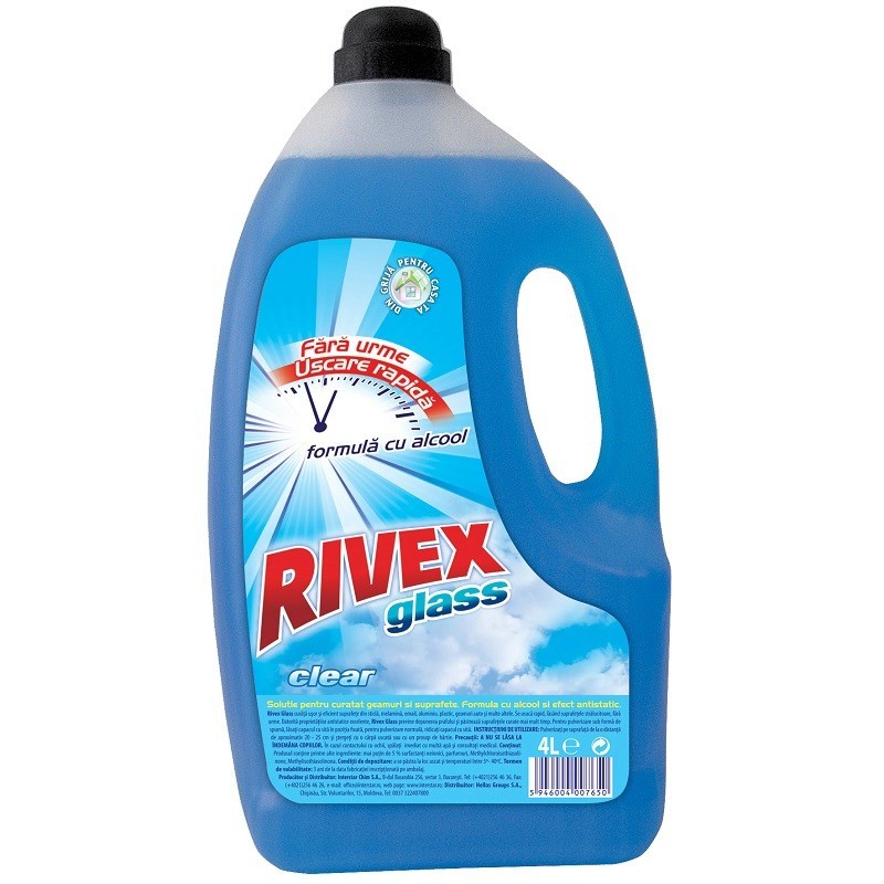 Solutie pentru Geam Rivex Clear 4 l Oferta Pret - Trada.ro