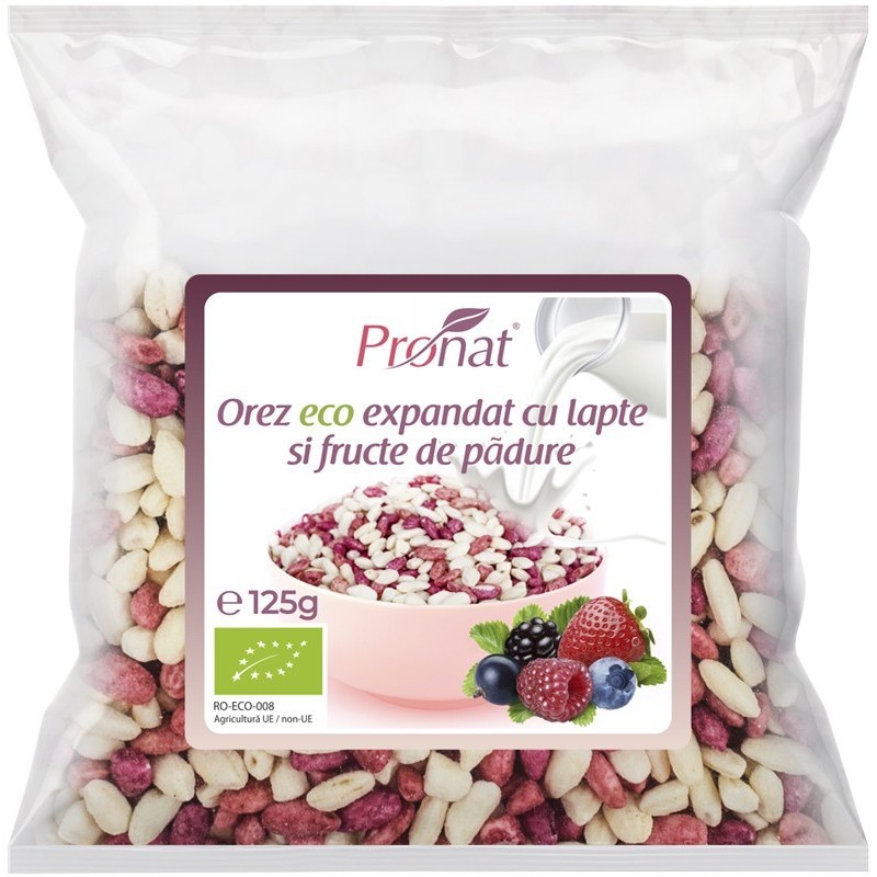 Pufarine Bio cu Lapte si Fructe de Padure, 125g Oferta Pret - Trada.ro