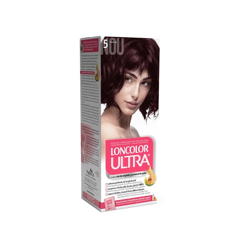 Vopsea de Par Permanenta Loncolor Ultra 5 Acaju, 100 ml Oferta Pret ...