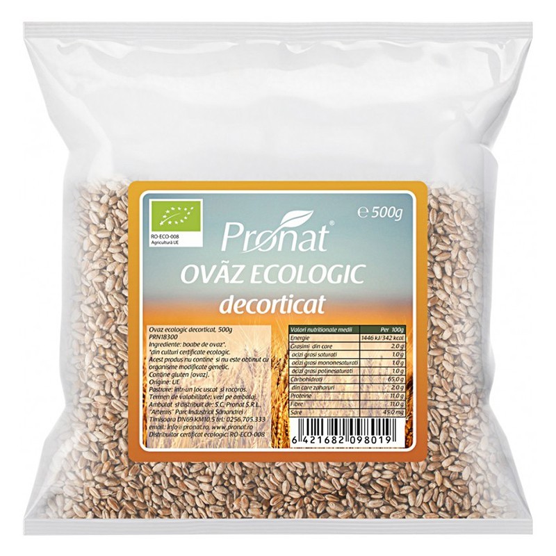 Ovaz Bio Decorticat, 500 g Oferta Pret - Trada.ro