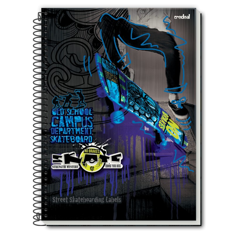 Caiet Dictando, Spira Metal, 96 File, Coperta Skate, Varianta 7 Oferta ...