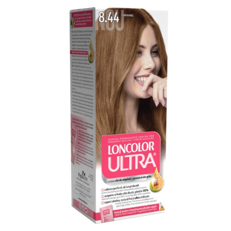 Vopsea de Par Permanenta Loncolor Ultra 8.44 Caramel, 100 ml Oferta ...