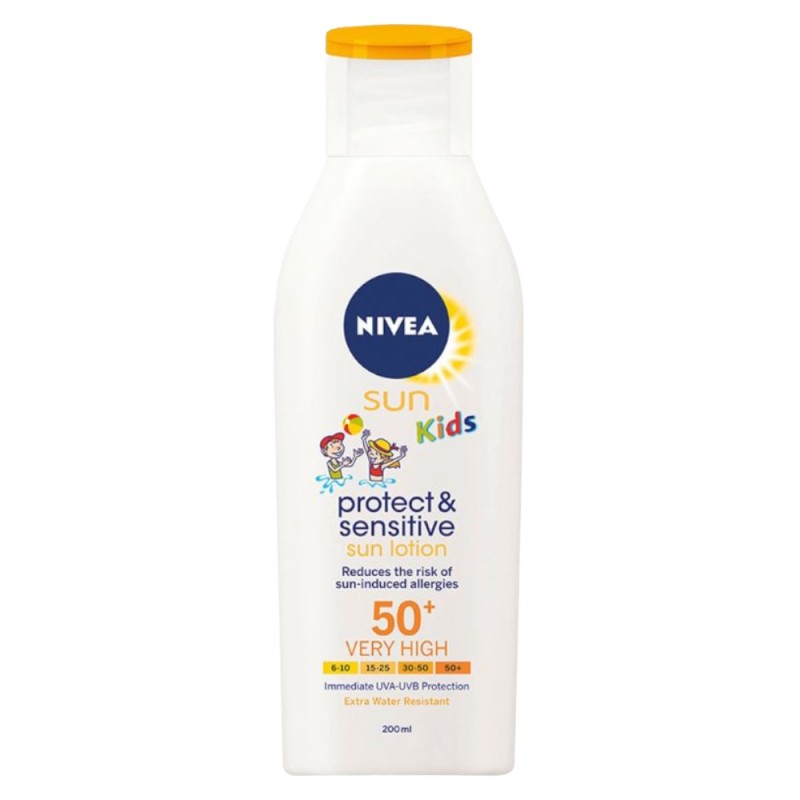 Lotiune cu Protectie Solara Nivea Sun Kids Sensitive SPF 50+, pentru ...