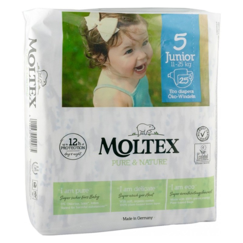 Scutece pentru Copii Juniori Moltex Numarul 5, 11-25 kg, 25 Bucati ...