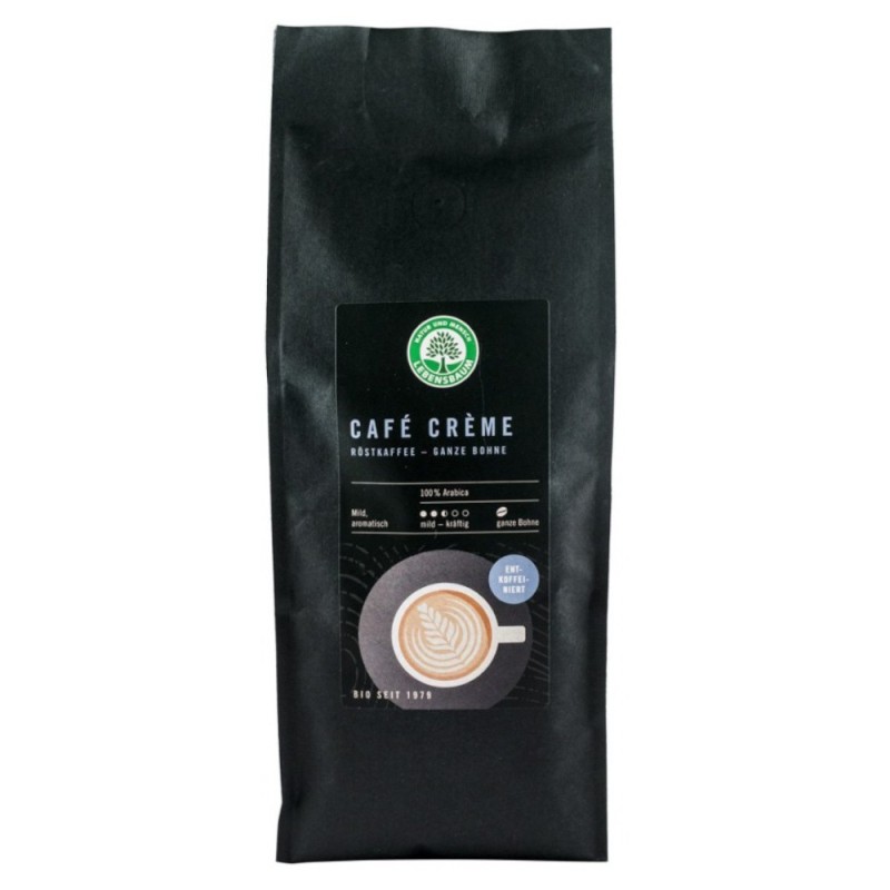 Cafea Boabe Bio Prajita Si Decofeinizata Lebensbaum Cafe Crème, Crema ...