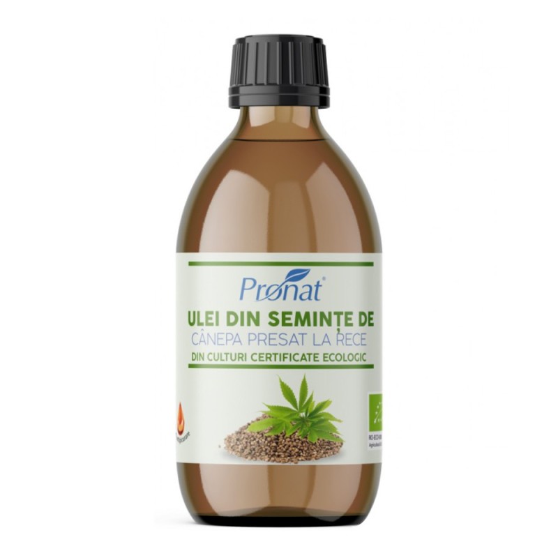 Ulei Bio din Seminte de Canepa Presate la Rece Pronat, 250 ml Oferta ...