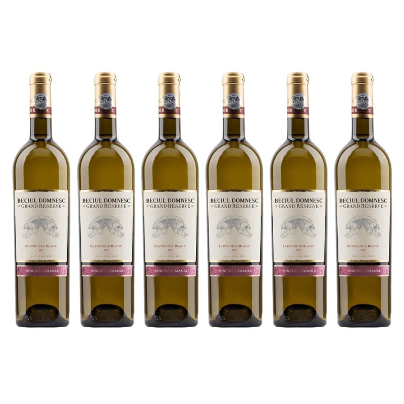 Set Vin Alb Beciul Domnesc Grand Reserve Sauvignon Blanc Sec, 6 Sticle ...