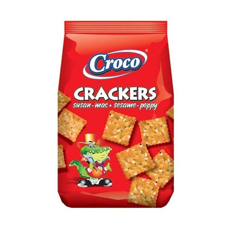 Biscuiti cu Susan si Mac Croco Crackers, 100 g Oferta Pret - Trada.ro