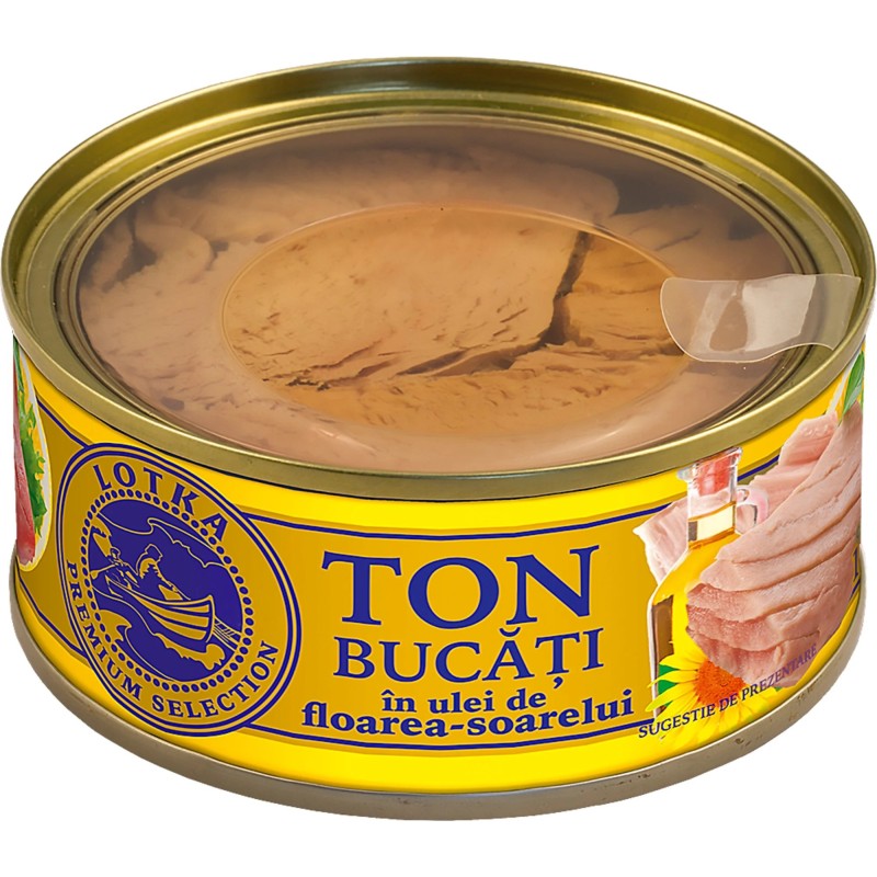 Ton Bucati in Ulei de Floarea Soarelui Lotka, 160 g Oferta Pret - Trada.ro