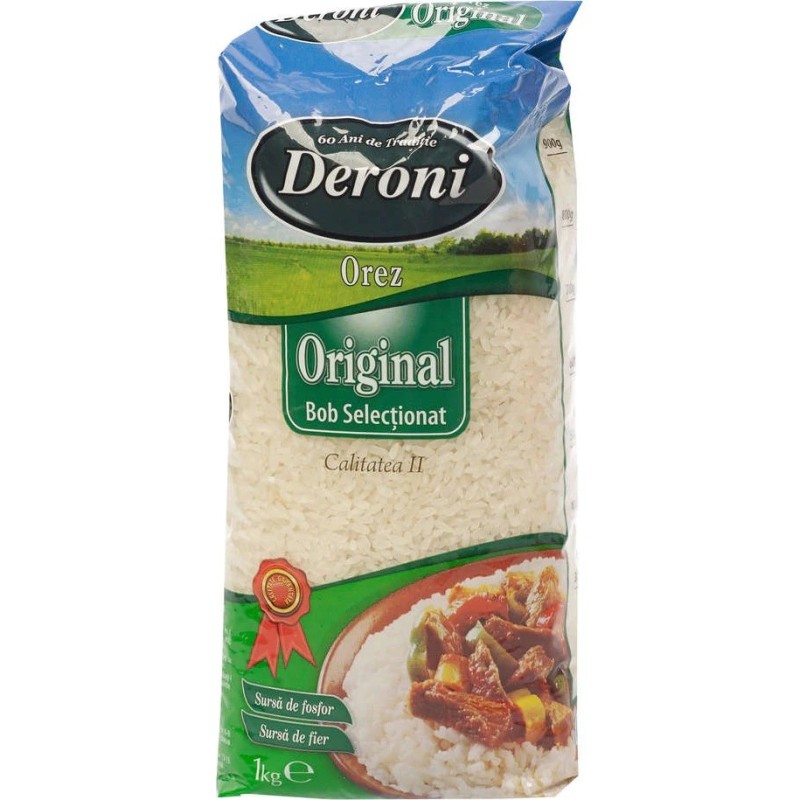 Orez cu Bob Selectionat Deroni Original, 1 kg Oferta Pret - Trada.ro