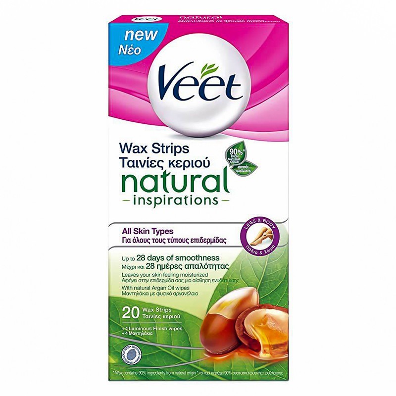 Set 2 x Benzi Depilatoare de Ceara Rece Veet Natural Inspiration ...