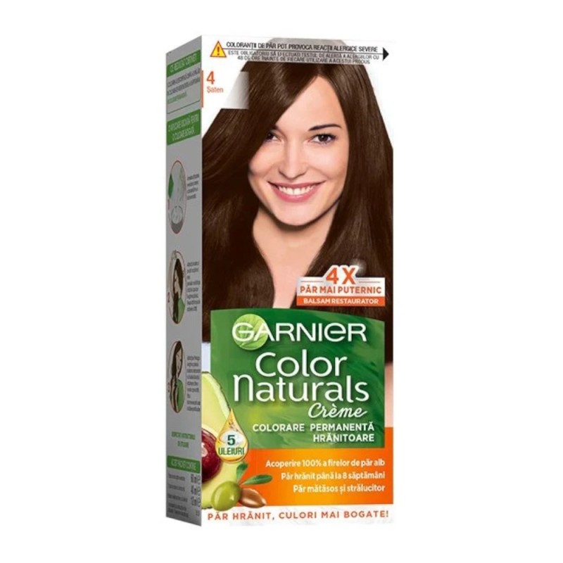 Set 3 x Vopsea de Par Permanenta cu Amoniac Garnier Color Natura ...